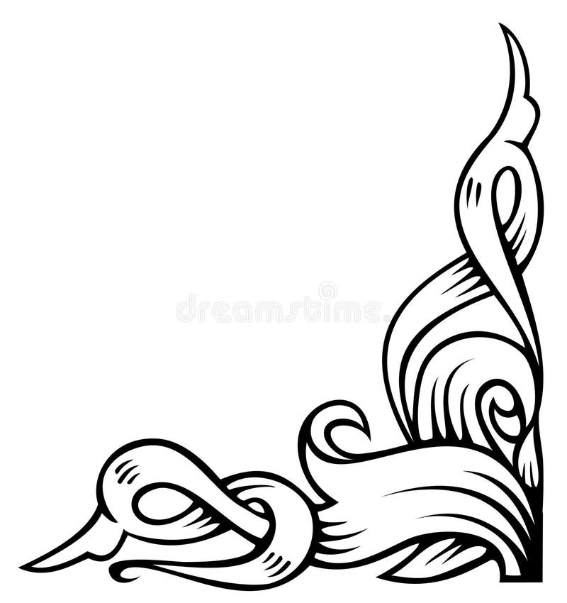 Ornamental corner stock vector. Illustration of pattern - 7407228