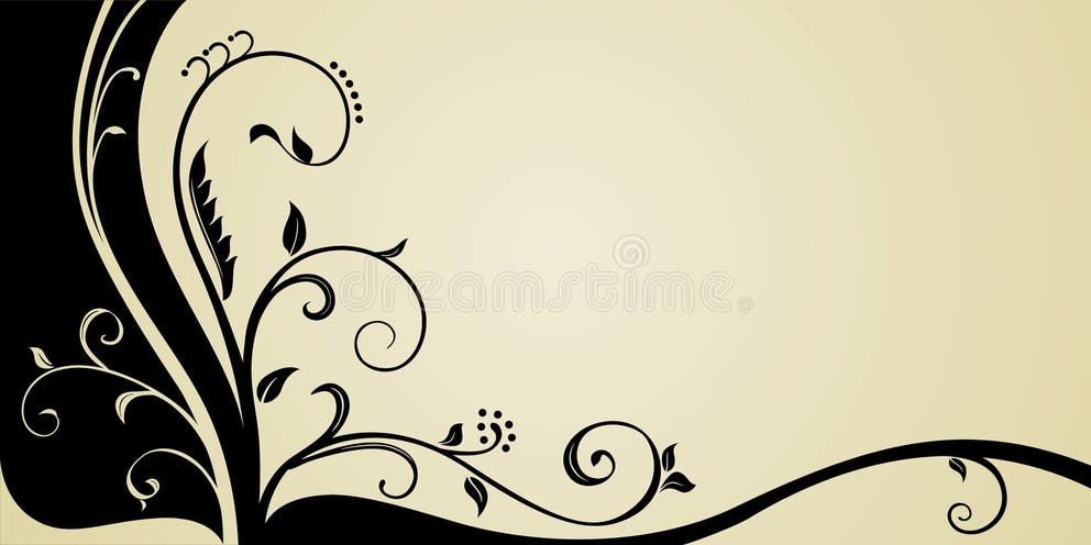 Ornamental Corner Card Design Stock Vector - Illustration of swirl ...