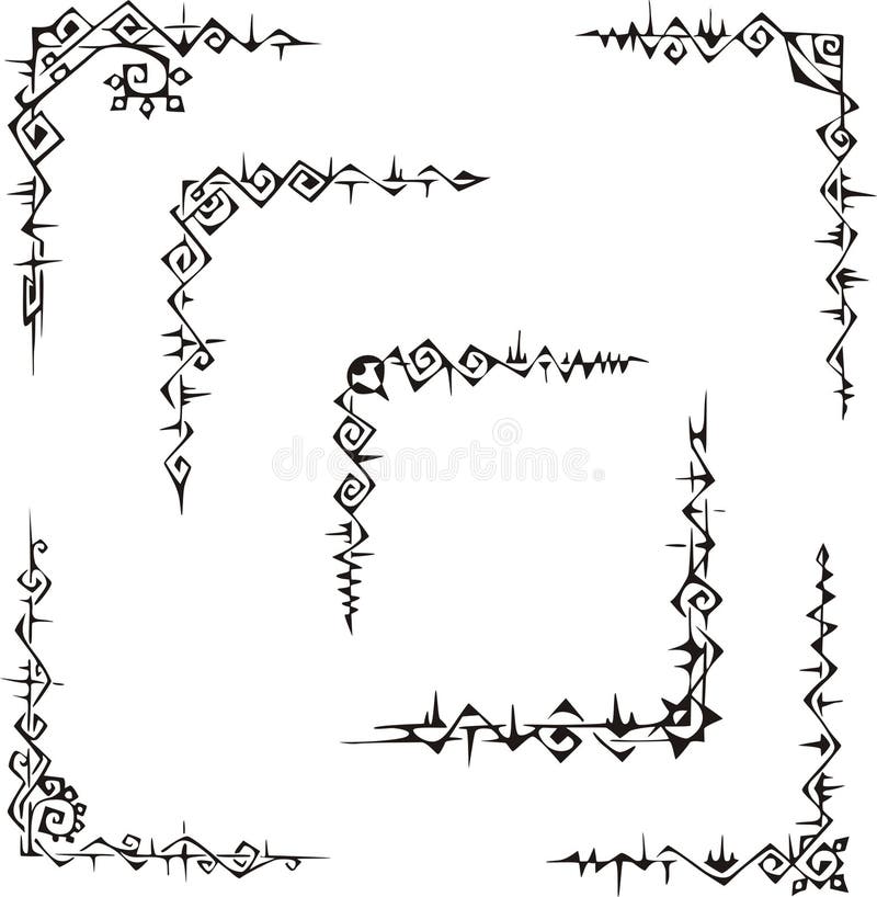 Ornamental corner patterns stock vector. Illustration of ornamental ...