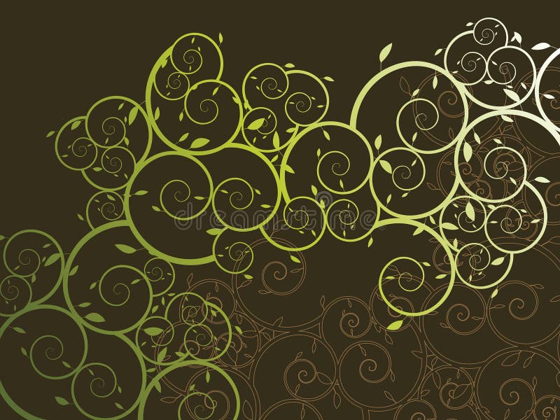 Ornamental Curly Vine Pattern Stock Vector - Illustration of flower ...