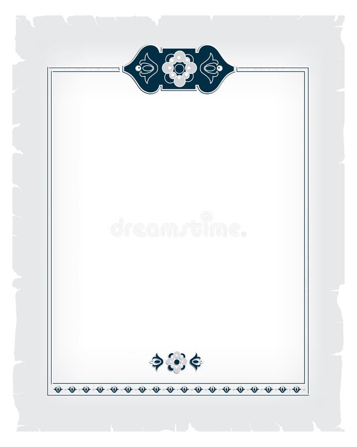 Ornamental Decorative Frame for Post Card Stock Illustration ...