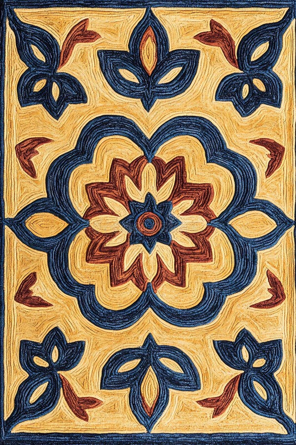 Ornamental Decorative Tile Pattern Stock Illustration - Illustration of ...