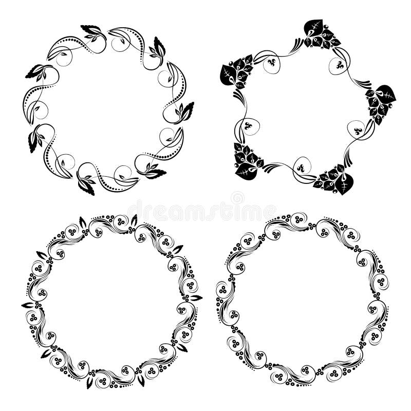 Ornamental design elements stock vector. Illustration of silhouette ...