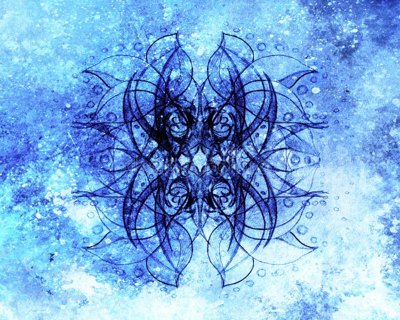 Ornamental Drawing. Original Hand Draw and Computer Collage. Color ...