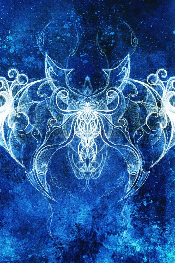 Ornamental Drawing. Original Hand Draw and Computer Collage. Color ...