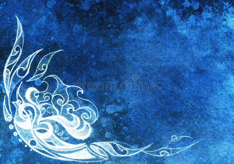 Ornamental Drawing. Original Hand Draw and Computer Collage. Color ...