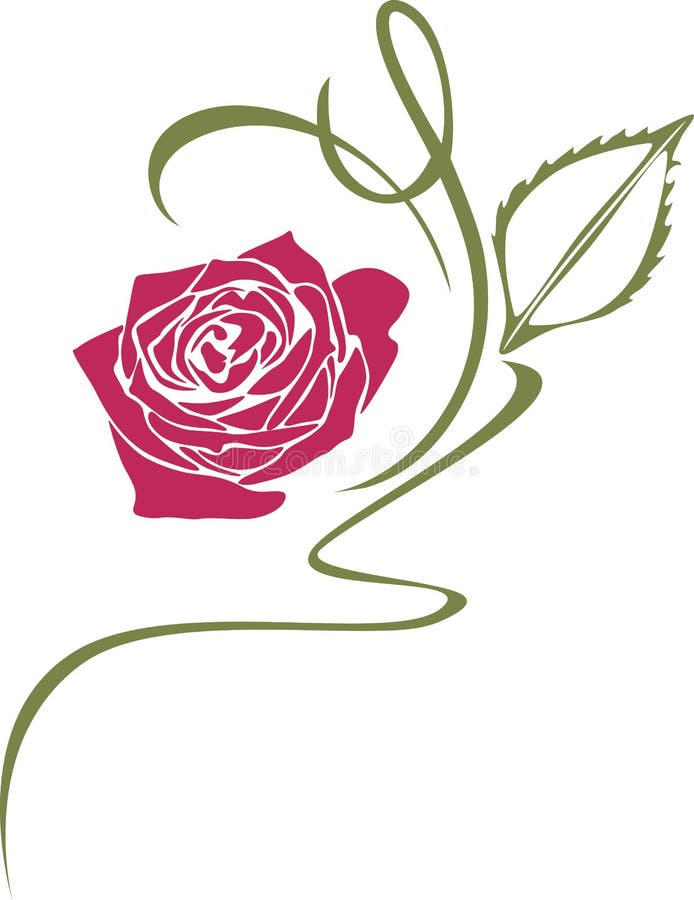 Stylized Rose Stock Illustrations – 12,229 Stylized Rose Stock ...