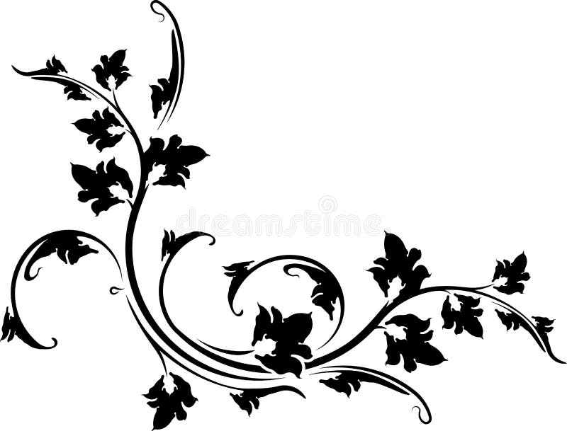 Ornamental Floral Corner. Vector Illustration for Your Design or Stock ...