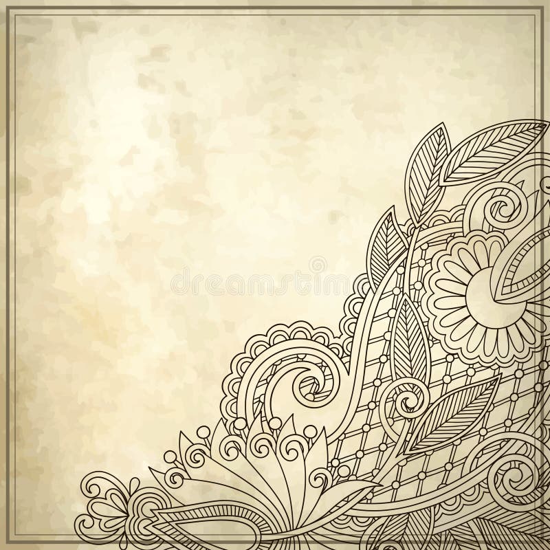 Ornamental floral pattern stock vector. Illustration of graphic - 44945088