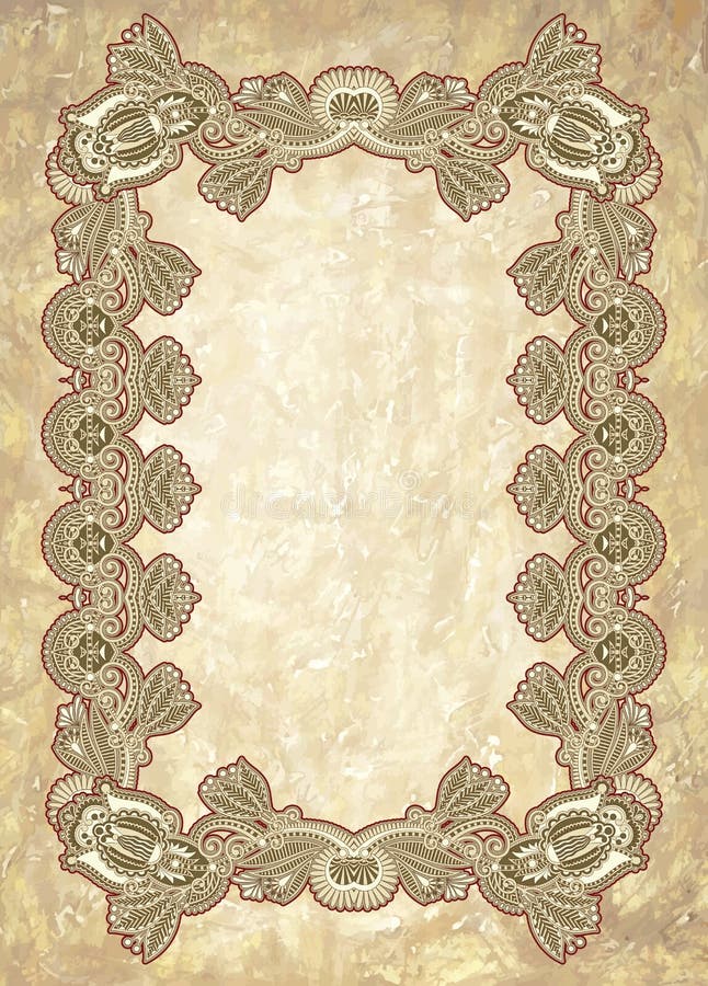 Ornamental Floral Vintage Frame Design Stock Vector - Illustration of ...