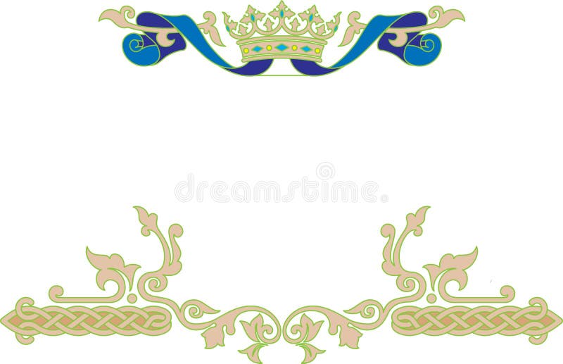 Ornamental Frame with Crown Stock Vector - Illustration of isolated ...