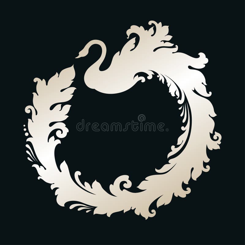 Calligraphy, swan stock vector. Illustration of drawing - 33576020