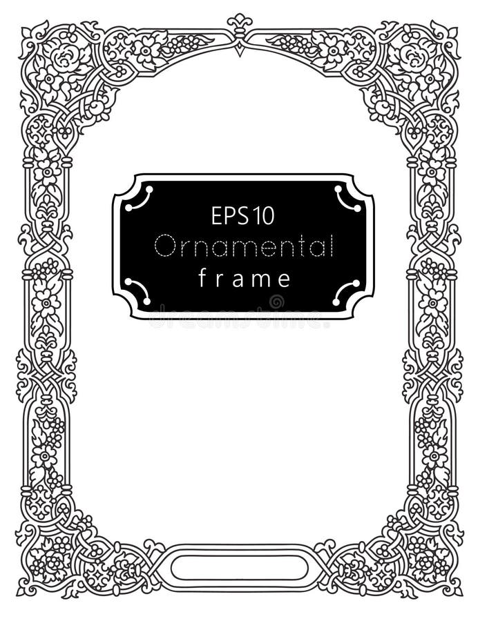 Ornamental Frame in Russian Orthodox Style Stock Illustration ...