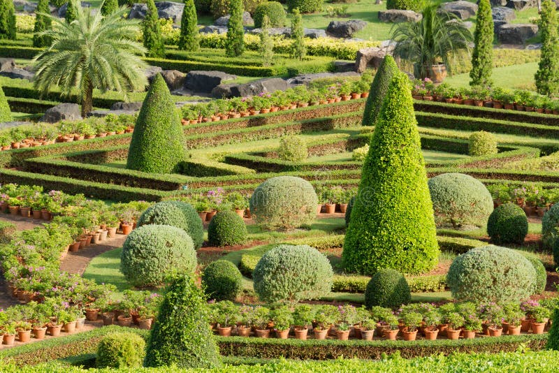 Ornamental garden. stock image. Image of style, floral - 26771955