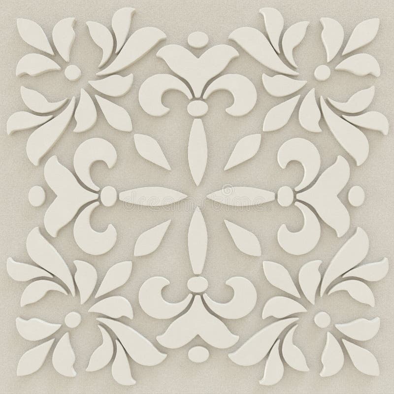 Ornamental Geometric Beige Color Leather Pattern Stock Illustration ...