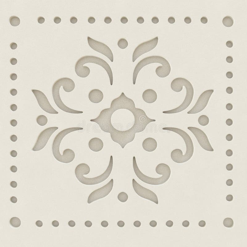 Ornamental Geometric Beige Color Leather Pattern Design Stock Image ...