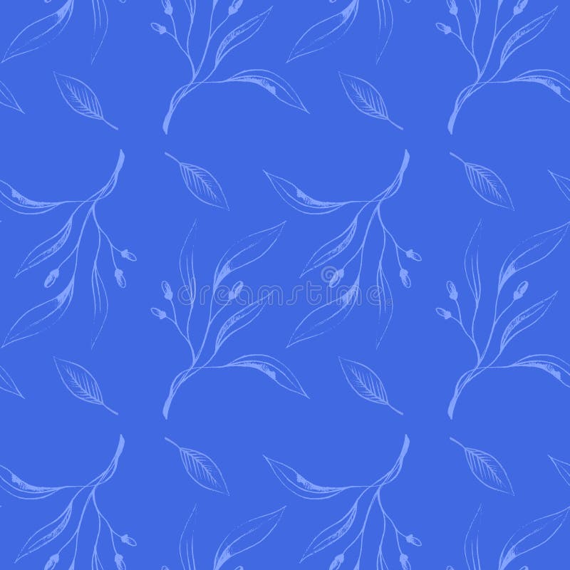 Ornamental Geometric Seamless Pattern. Abstract Royal Blue Floral ...