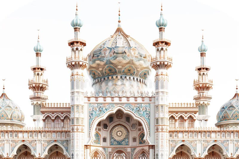 Ornamental Islamic Mosque with Intricate Details and Decorative ...