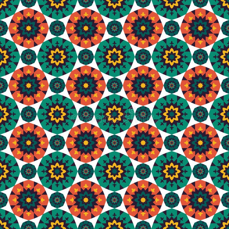 Ornamental Islamic Seamless Pattern Stock Vector - Illustration of ...