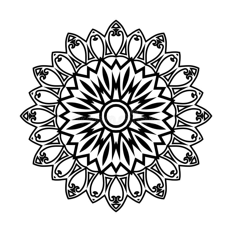Ornamental Lace Mandala Pattern Stock Vector - Illustration of isolated ...