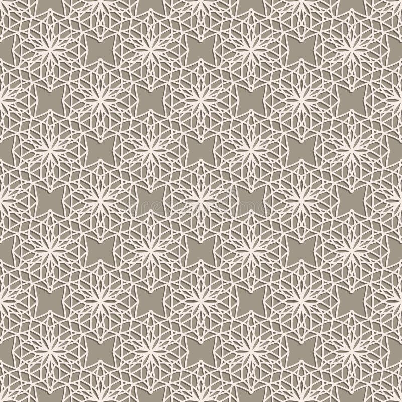 Ornamental Lace Pattern. the Pattern is Made in Arabic Style in Beige ...