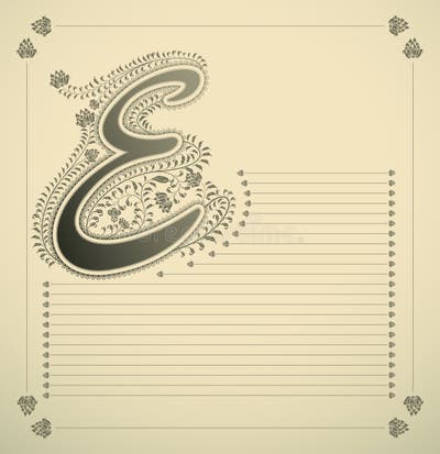 Fancy E Letter Stock Illustrations – 162 Fancy E Letter Stock ...