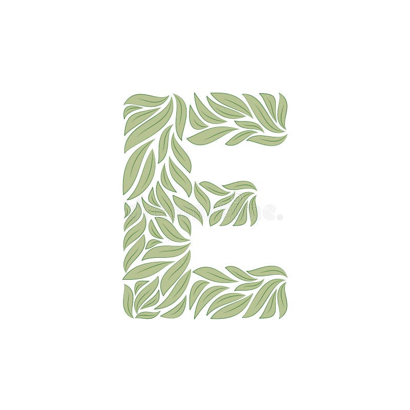 Ornamental Letter E on White Stock Vector - Illustration of ornament ...