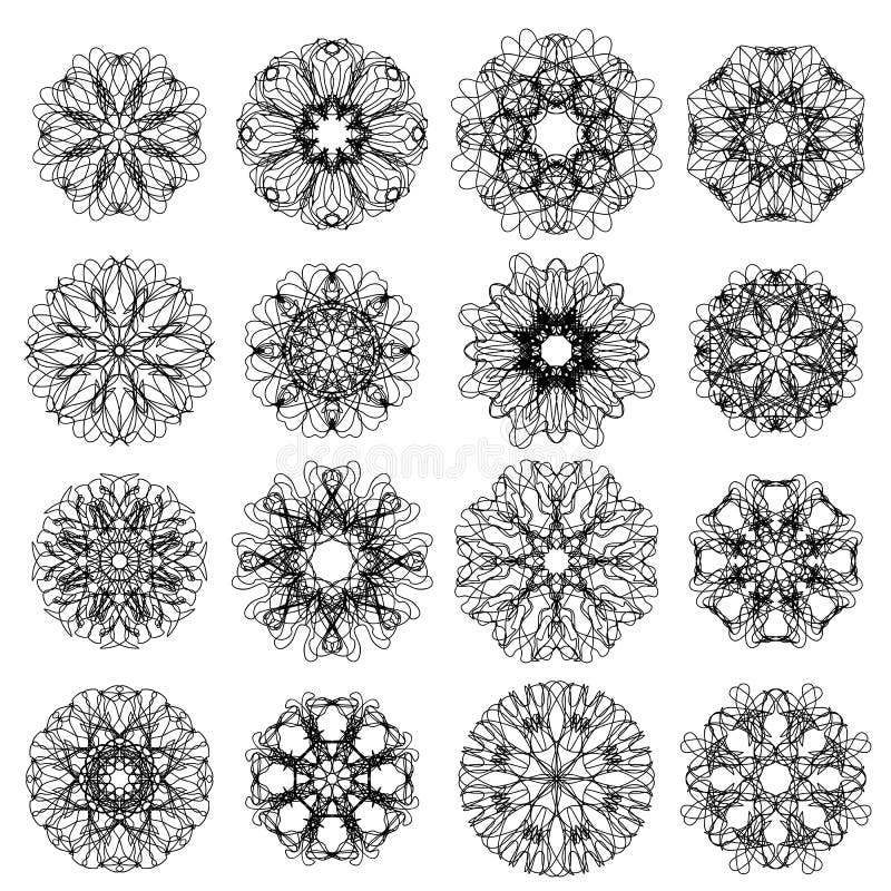 Ornamental Line Pattern. Round Texture. Geometric Ornament Stock ...