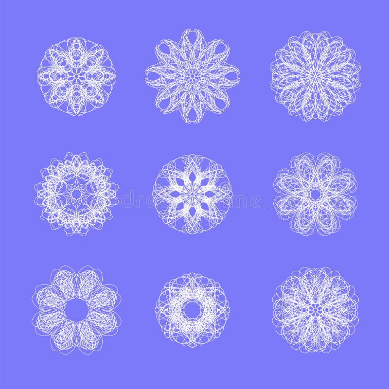 Ornamental Line Pattern. Round Texture. Geometric Ornament Stock Vector ...