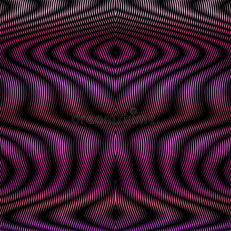 Ornamental Linear Abstract Symmetrical Background with Moire Effect and ...