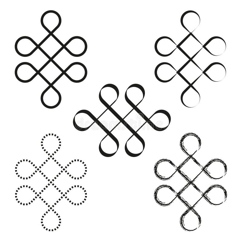 Ornamental Loop Pattern. Symmetric Flourish Design. Elegant Decorative ...