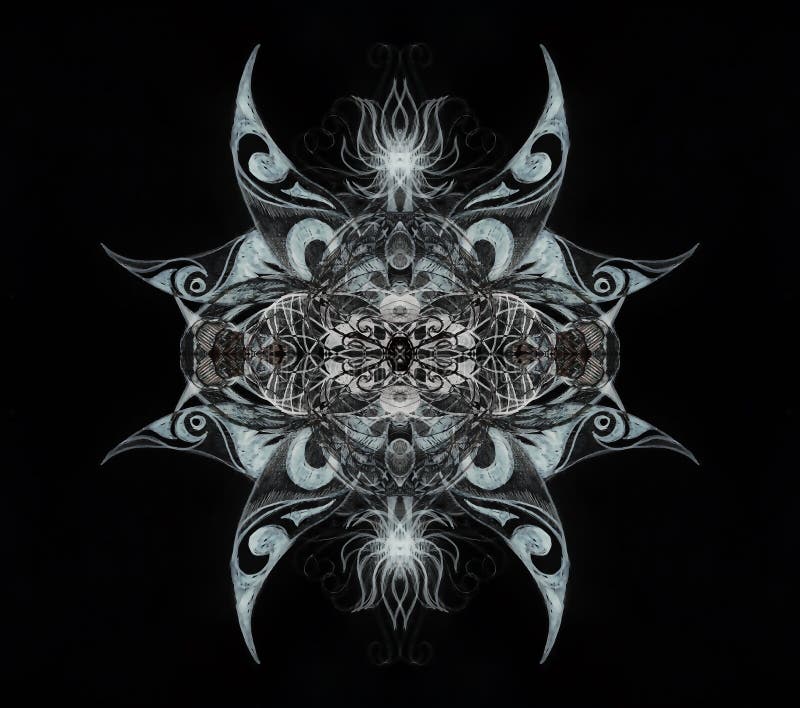 Ornamental Mandala. Original Hand Draw and Computer Collage. Stock ...