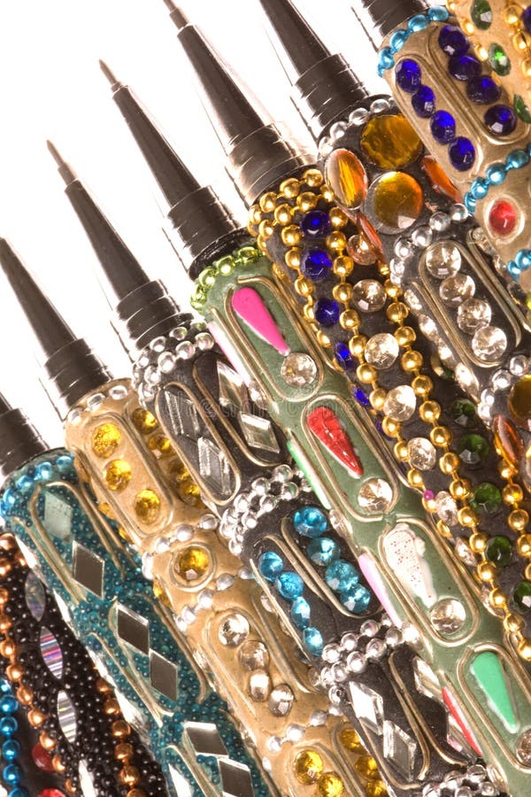 Ornamental Nepalese Pen Macro Isolated Stock Photo - Image of jewelry ...