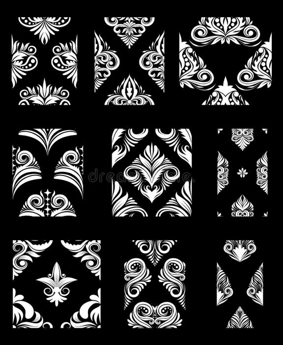 Ornamental Pattern Set stock vector. Illustration of idea - 49633213