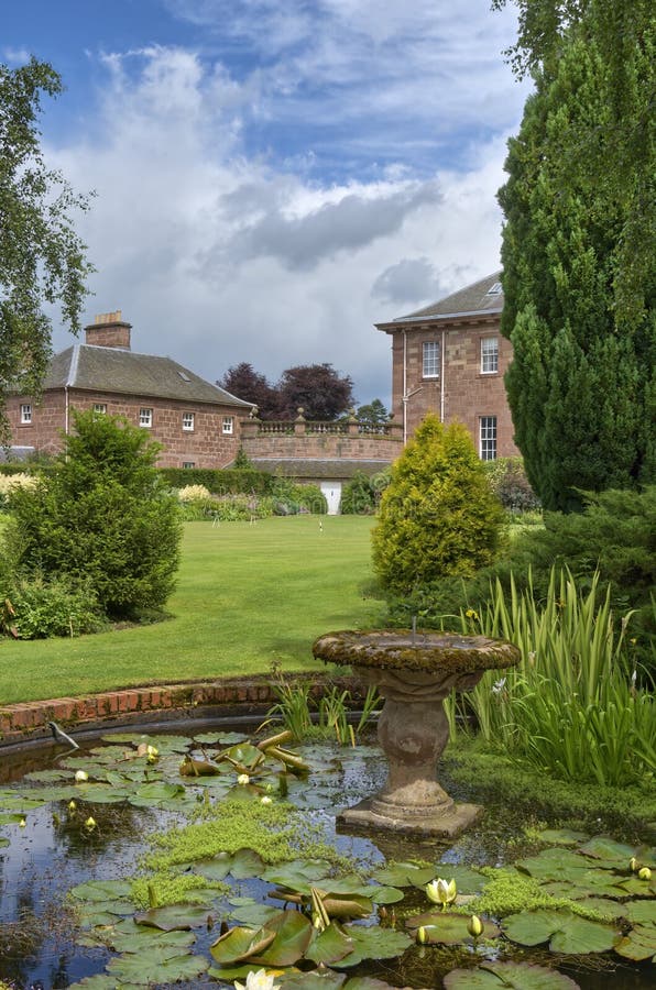 Pond and country house stock image. Image of architecture - 3397939