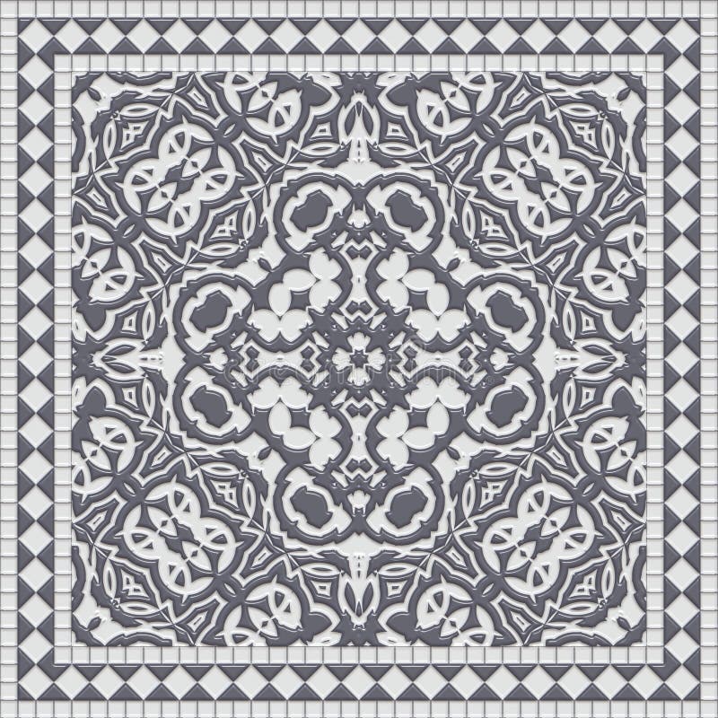 Ornamental Quadrate Dutch Tile Stock Illustration - Illustration of ...