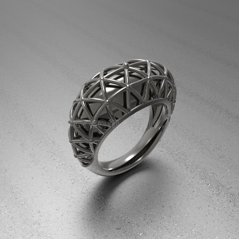 Ornamental Ring. 3D Illustration Stock Illustration - Illustration of ...