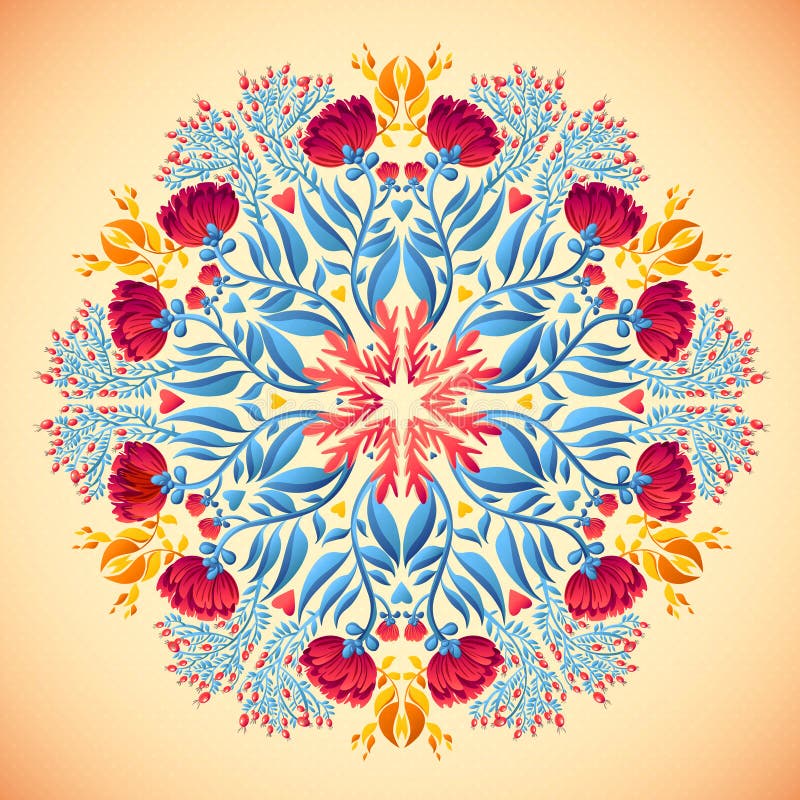 Flower Mandala. Abstract Element for Design Stock Vector - Illustration ...