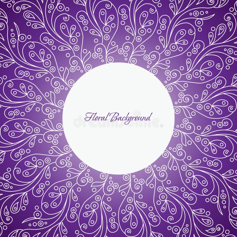 Ornamental Round Floral Pattern Stock Illustration - Illustration of ...