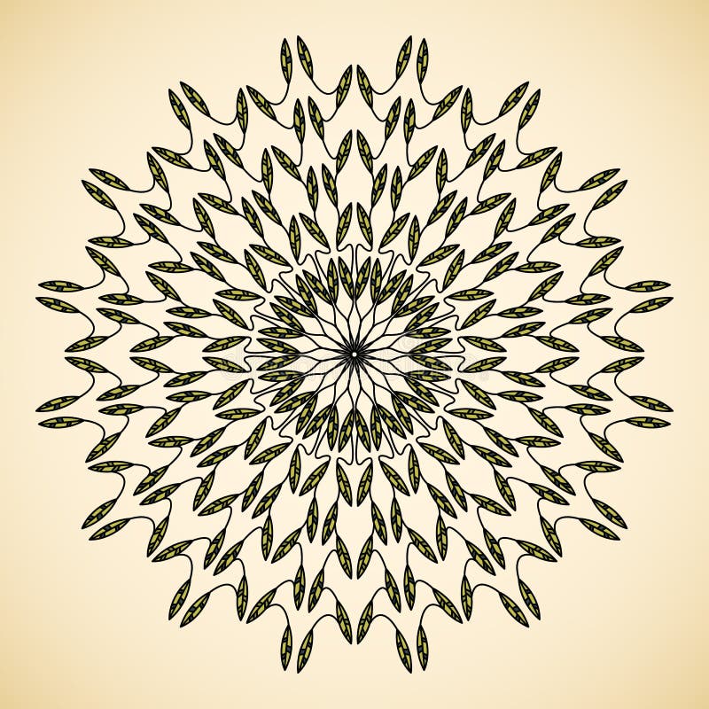 Ornamental Round Floral Pattern Stock Vector - Illustration of beauty ...