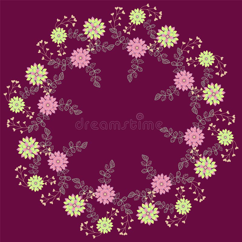 Ornamental Round Floral Pattern Stock Vector - Illustration of ...