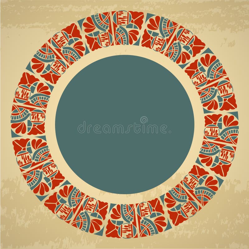 Set of Round Floral Patterns Stock Vector - Illustration of flower ...