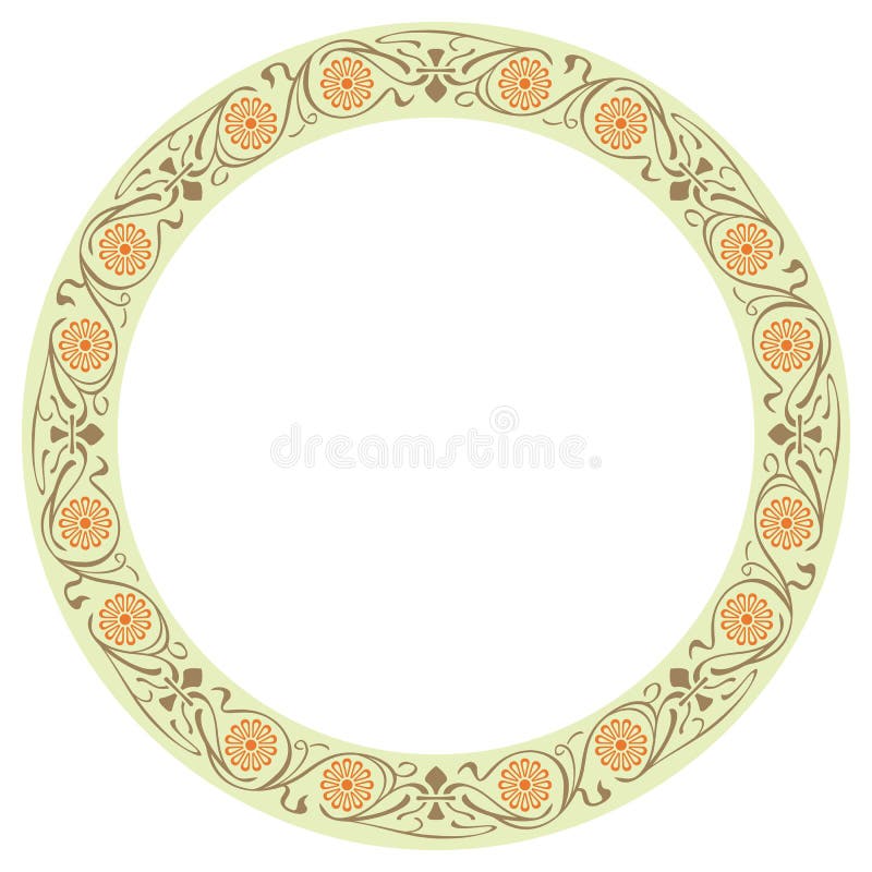 Ornamental Round Frame with East Motive. Stock Illustration ...