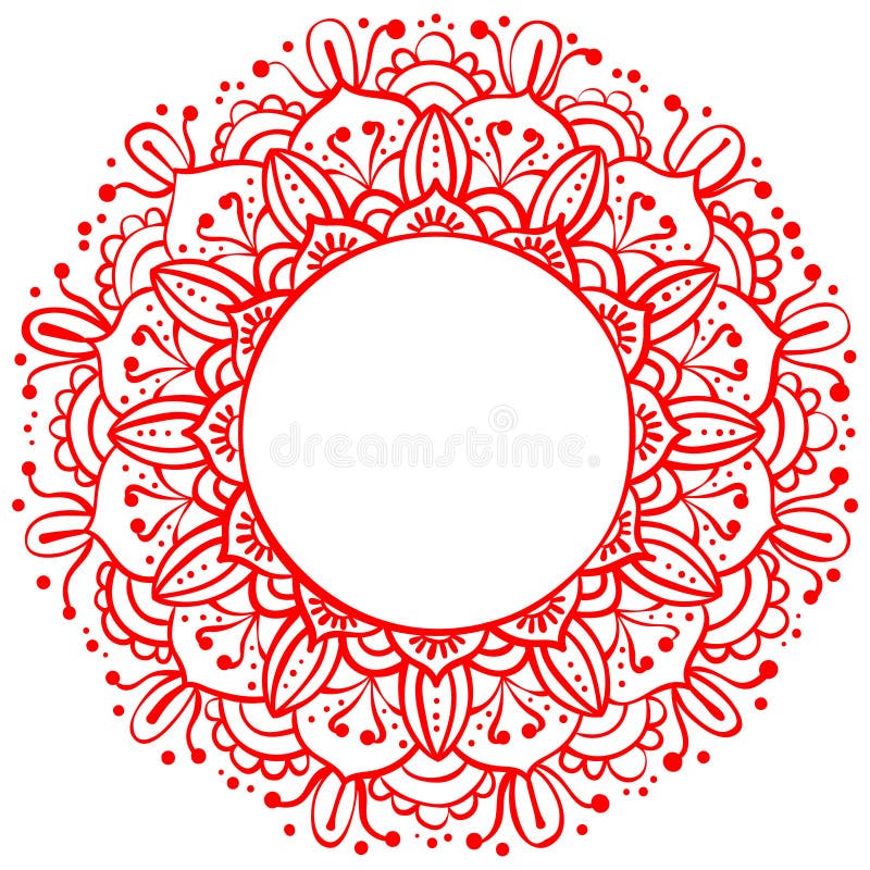 Ornamental Round Frame for Design. Decorative Abstract Circle Stock ...