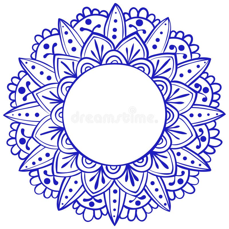 Ornamental Round Frame for Design. Decorative Abstract Circle Stock ...