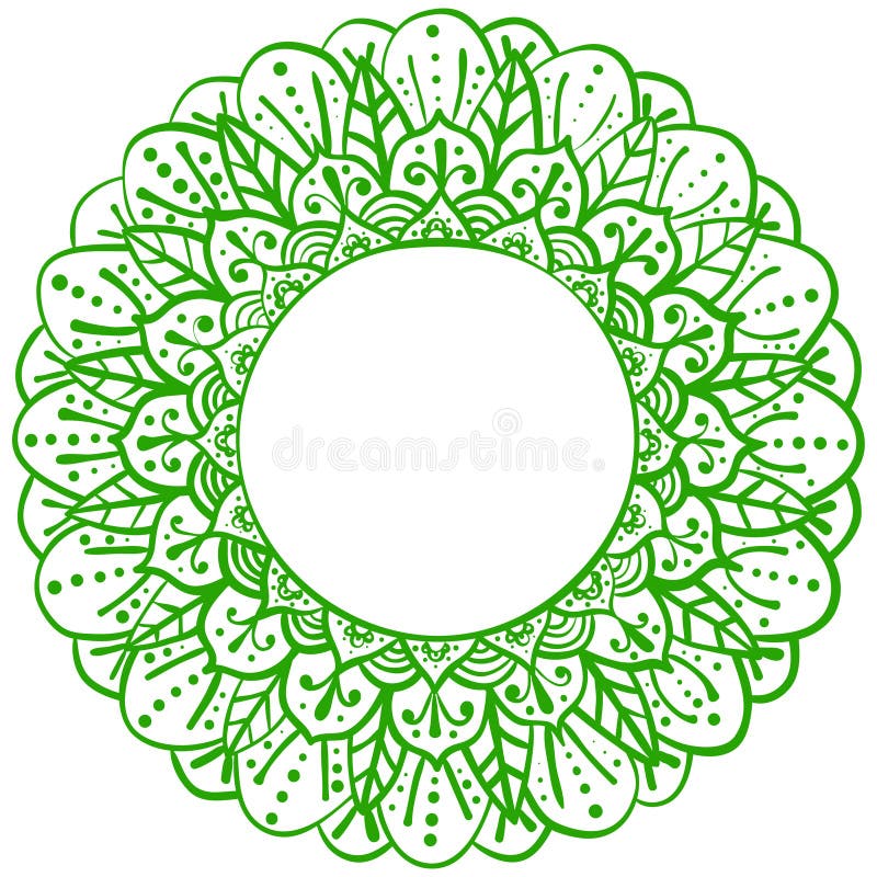 Ornamental Round Frame for Design. Decorative Abstract Circle Stock ...