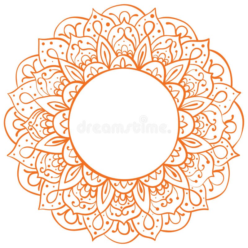 Ornamental Round Frame for Design. Decorative Abstract Circle Stock ...