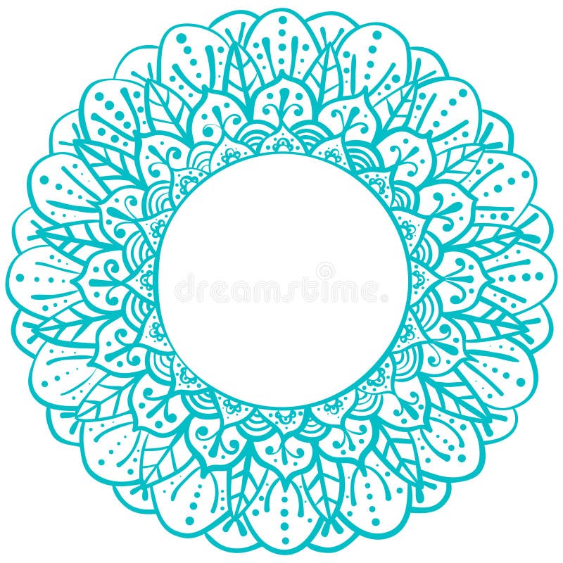 Ornamental Round Frame for Design. Decorative Abstract Circle Stock ...