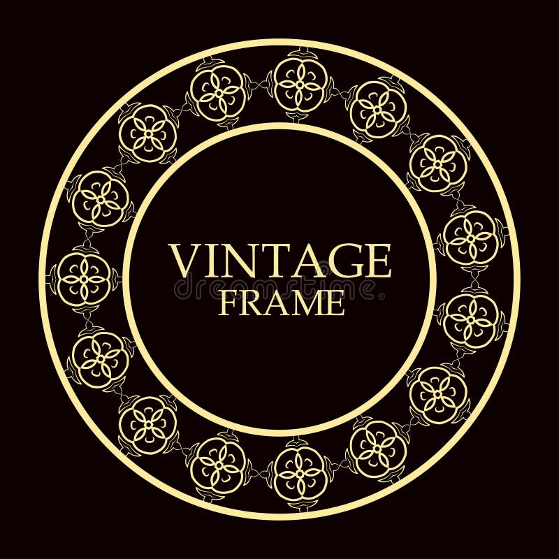 Ornamental Blank Round Frame Monogram Stock Illustrations – 351 ...