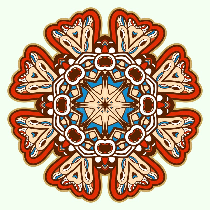 Ornamental Round Lace. Aztec. Stock Illustration - Illustration of ...